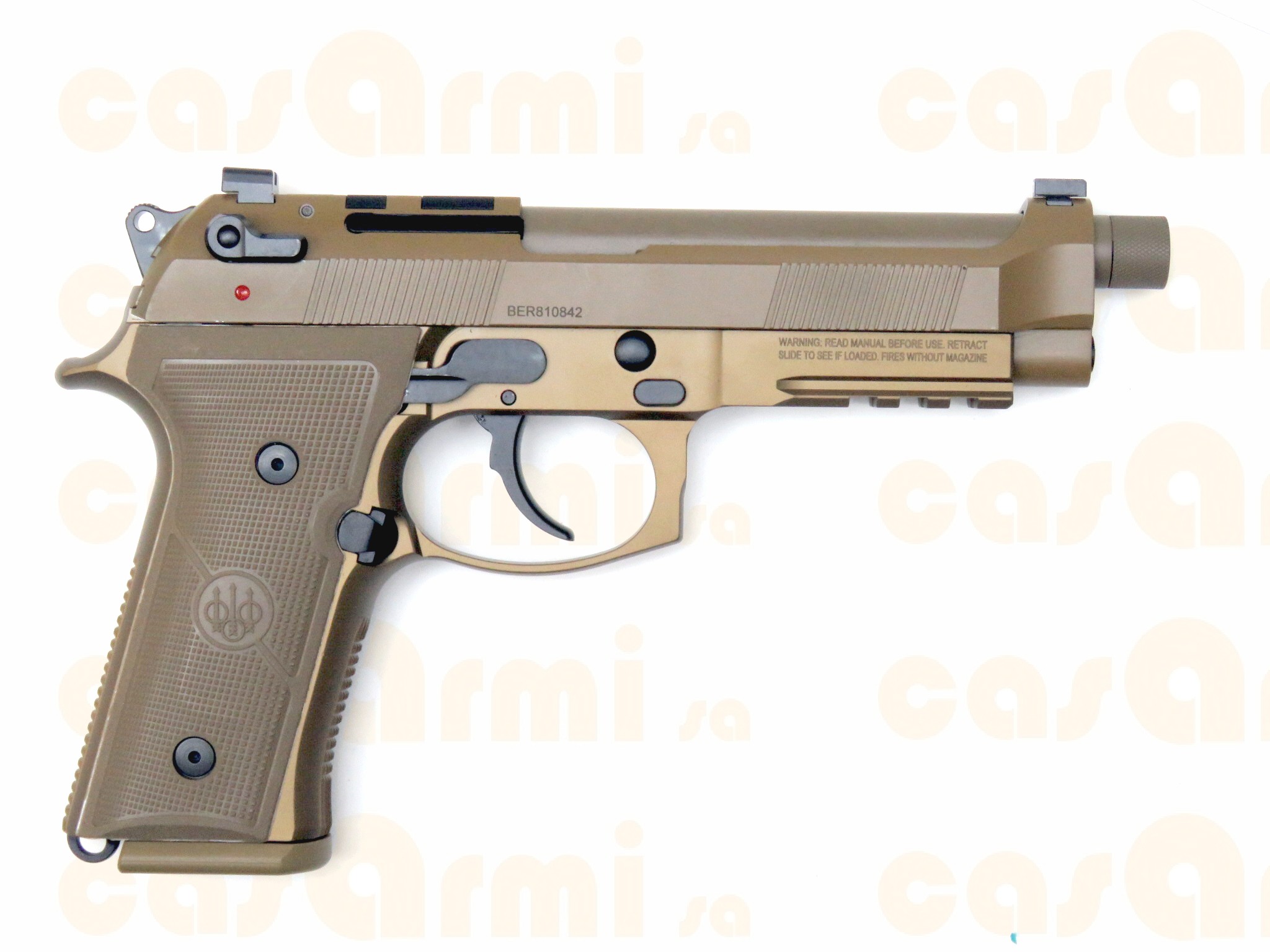 Beretta M9 A4 RDO FDE, 18 colpi, canna filettata M1/2\"X18UNEF 9 Para ...