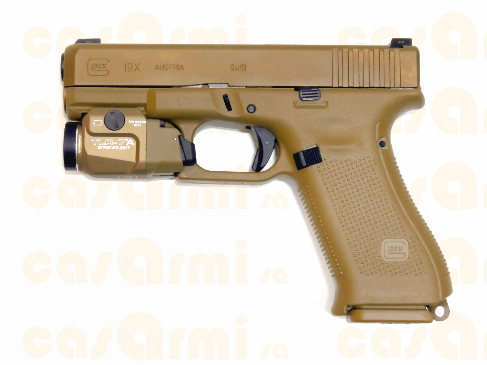 Glock Mod. 19X Coyote con Streamlight 9 Para | Casarmi.ch