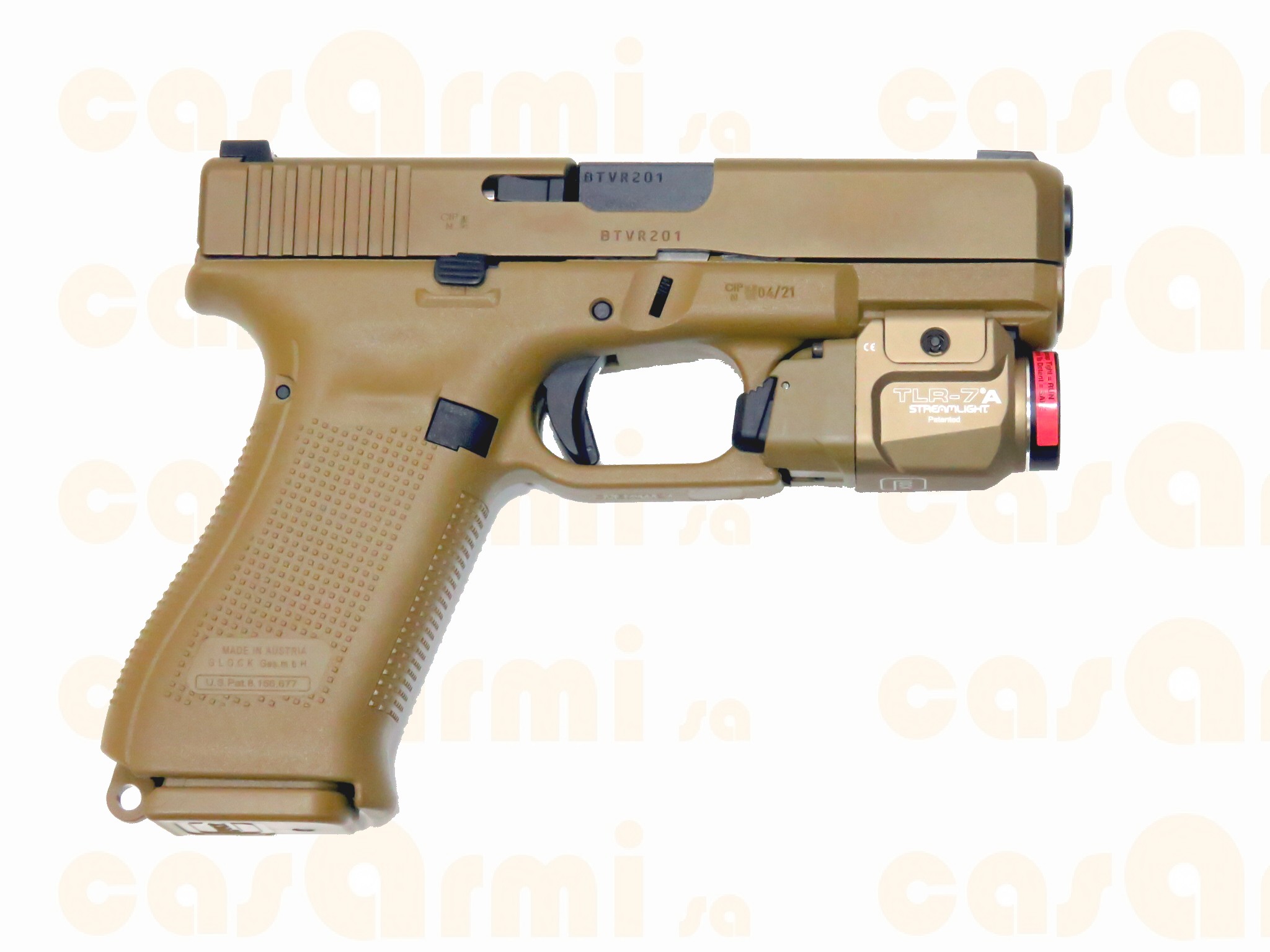 Glock Mod. 19X Coyote con Streamlight 9 Para | Casarmi.ch